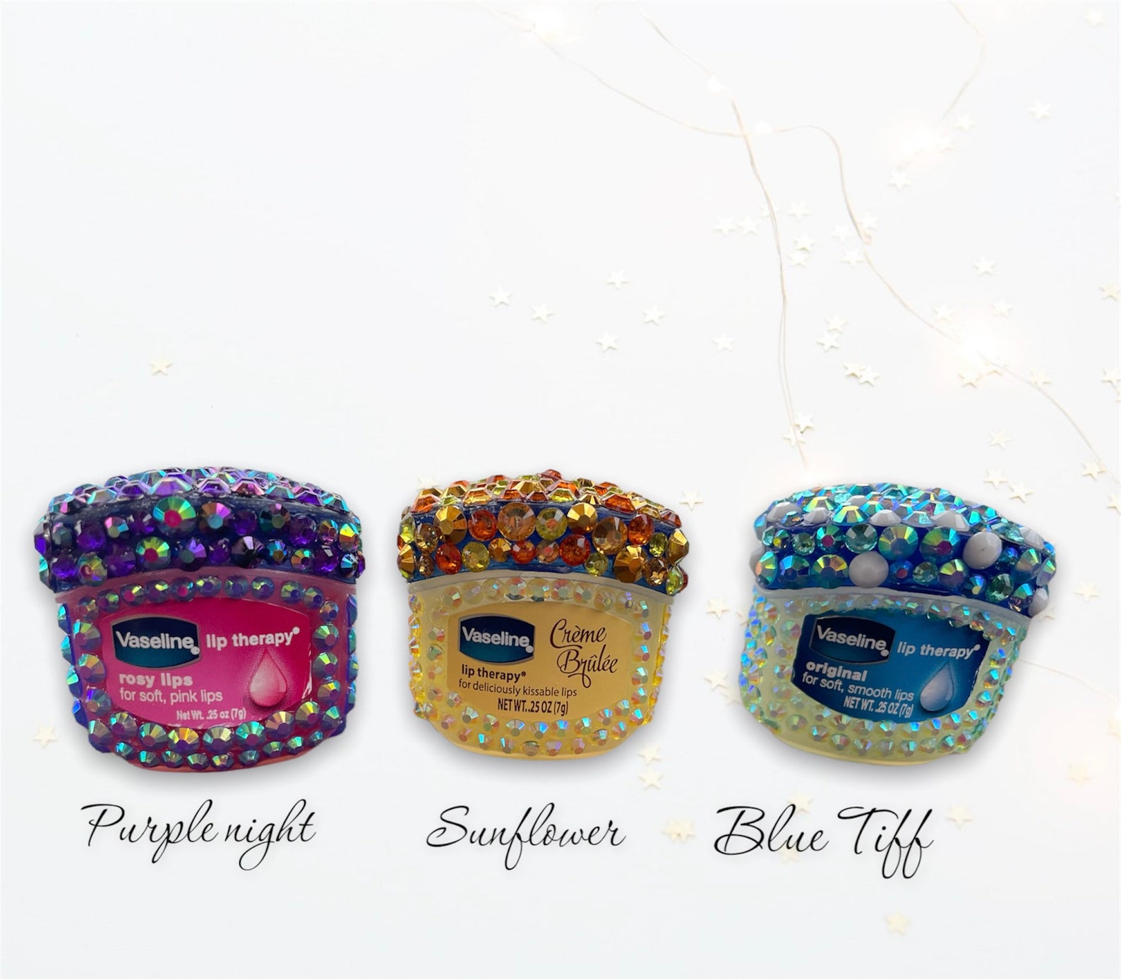 Rhinestoned Mini Vaseline Lip Balm .25z - Etsy