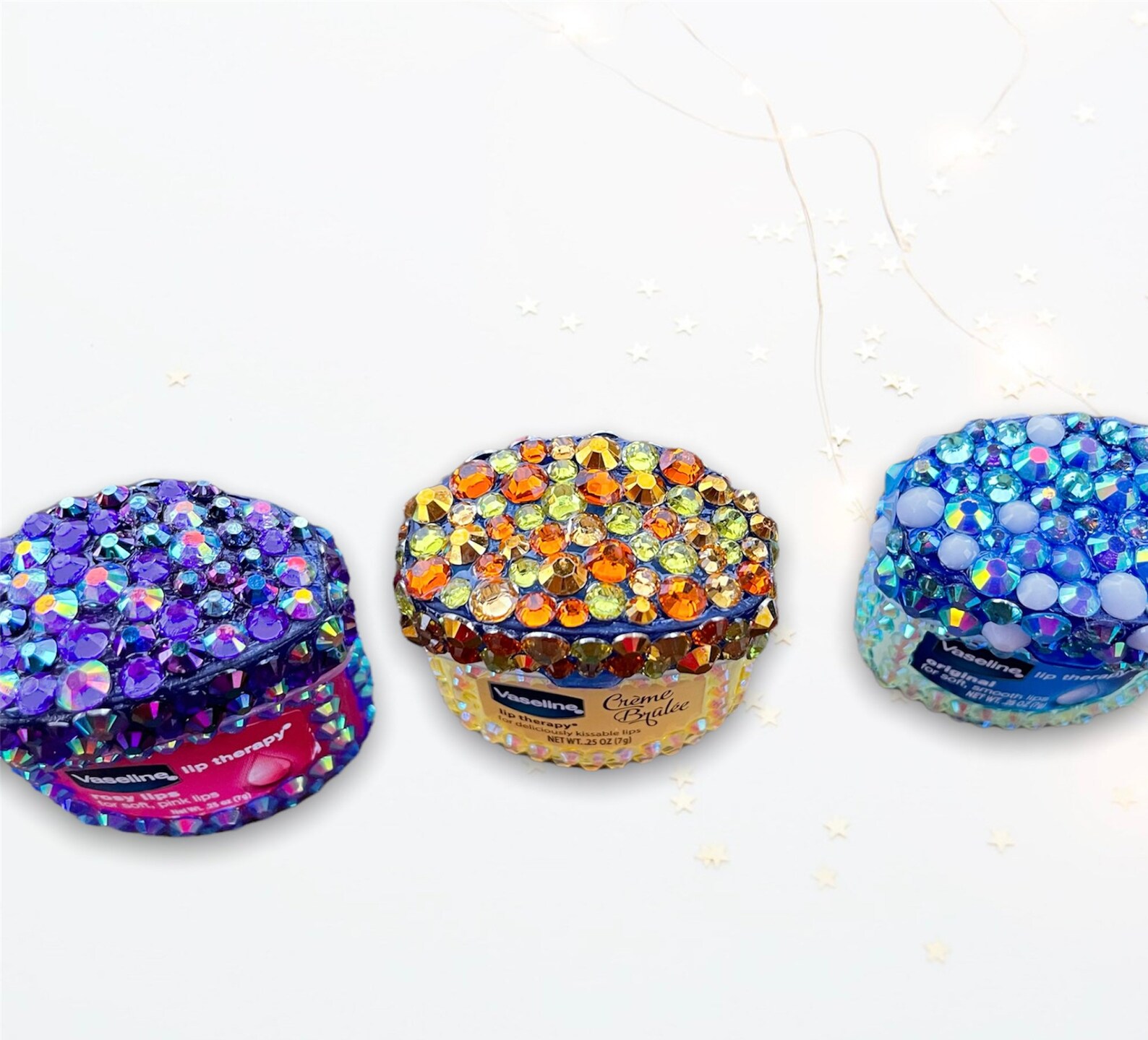 Rhinestoned Mini Vaseline Lip Balm .25z - Etsy