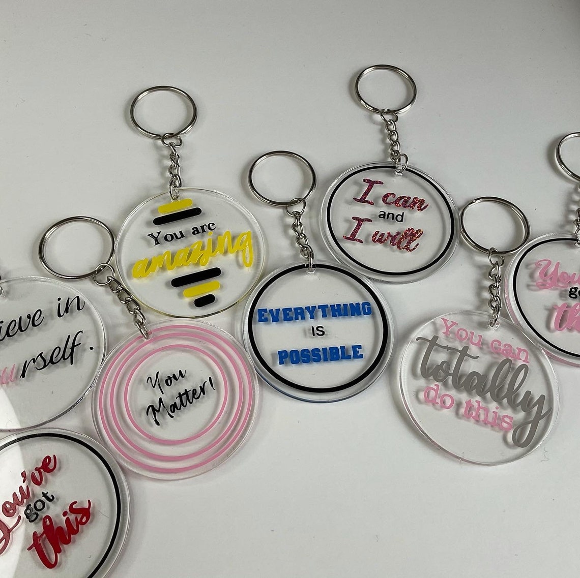 Positivity Mental Health Keyring positive Quote Keyring - Etsy UK