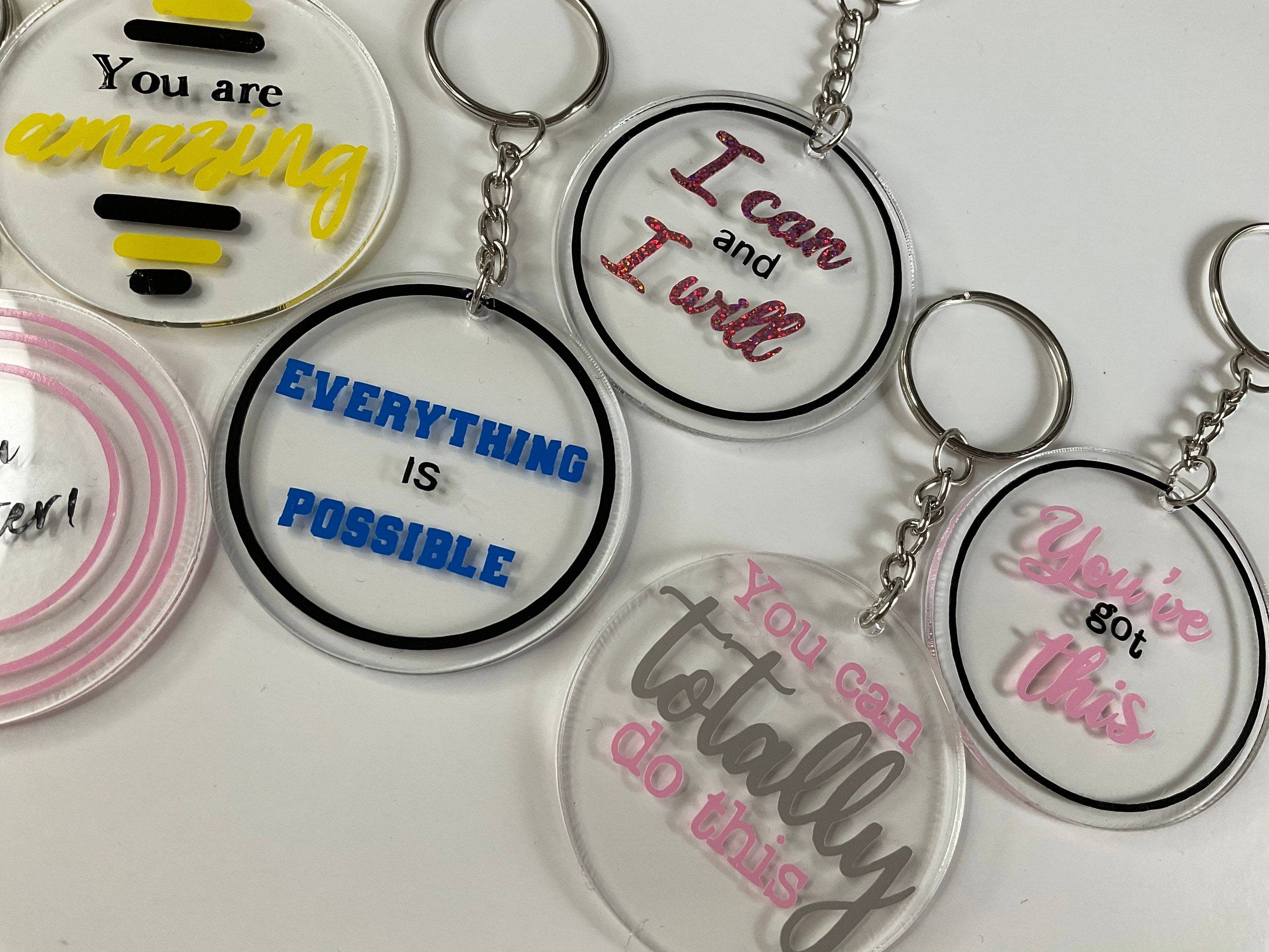 Positivity Mental Health Keyring positive Quote Keyring - Etsy UK