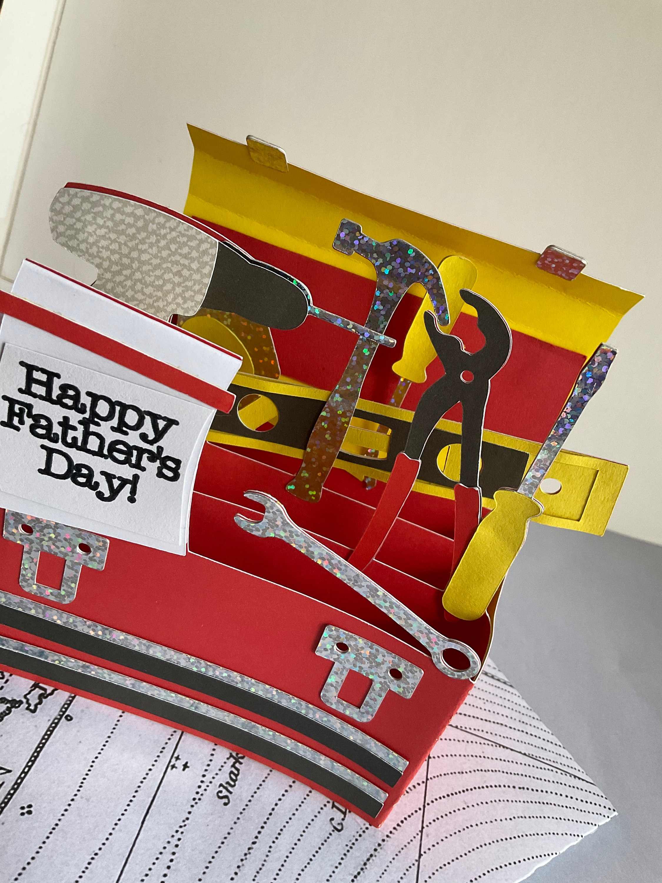 Tool box card Birthday card DIY dad pop up card | Etsy