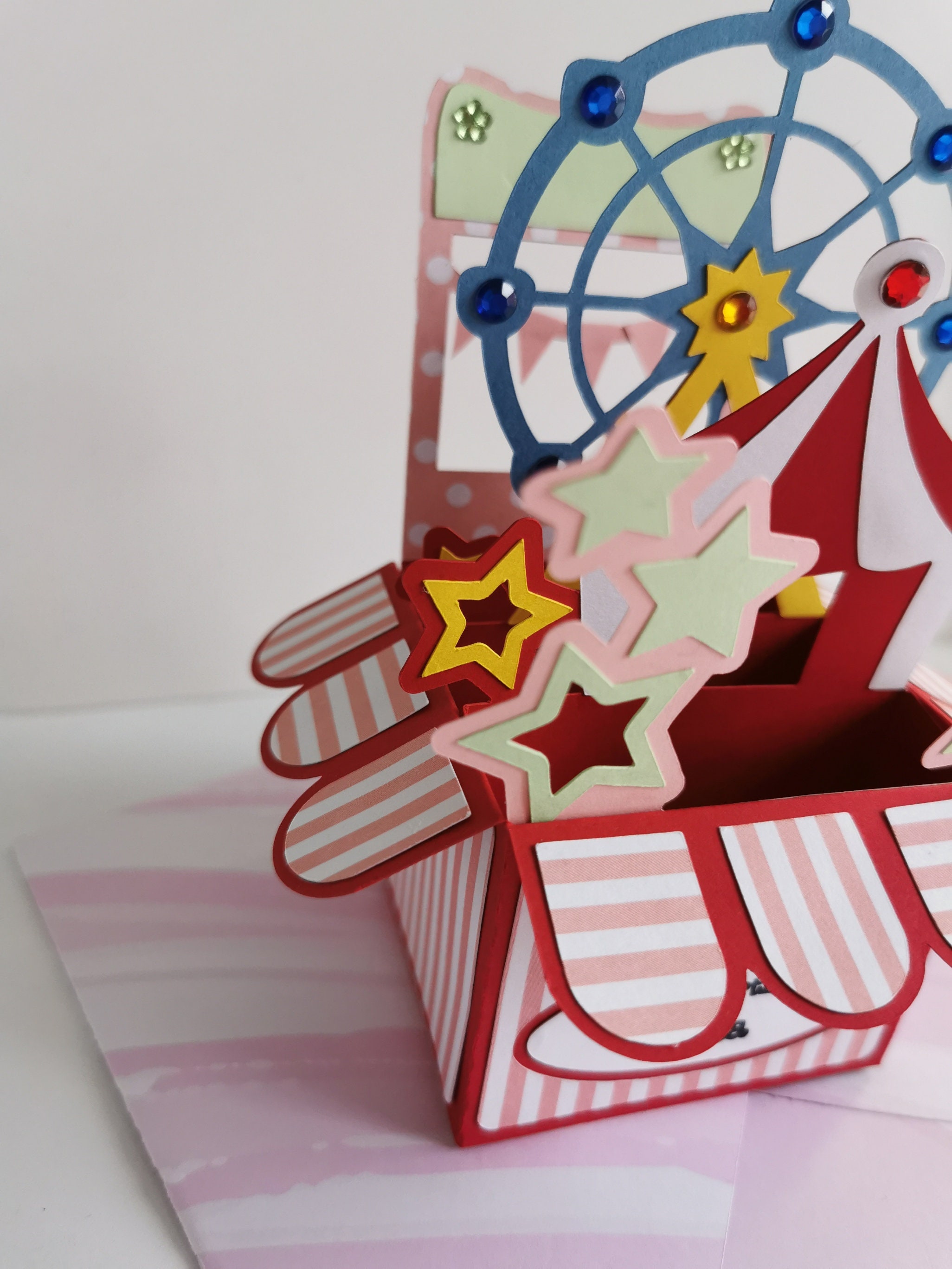 Fairground Circus Pop up Happy Birthday Card Personalised - Etsy