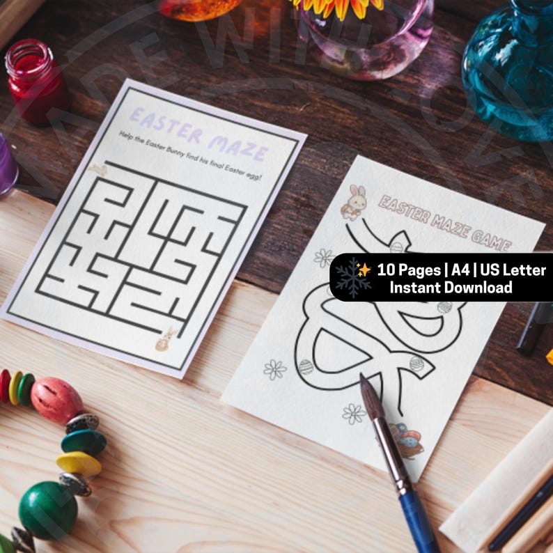 Easter Activity Printable Pack for Kids | Coloring, Maze, Matching ...