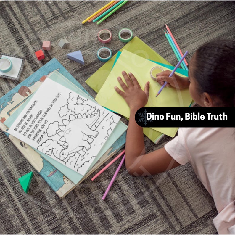 Dinosaur Bible Coloring Pages for Kids, 22 Christian Sunday School ...
