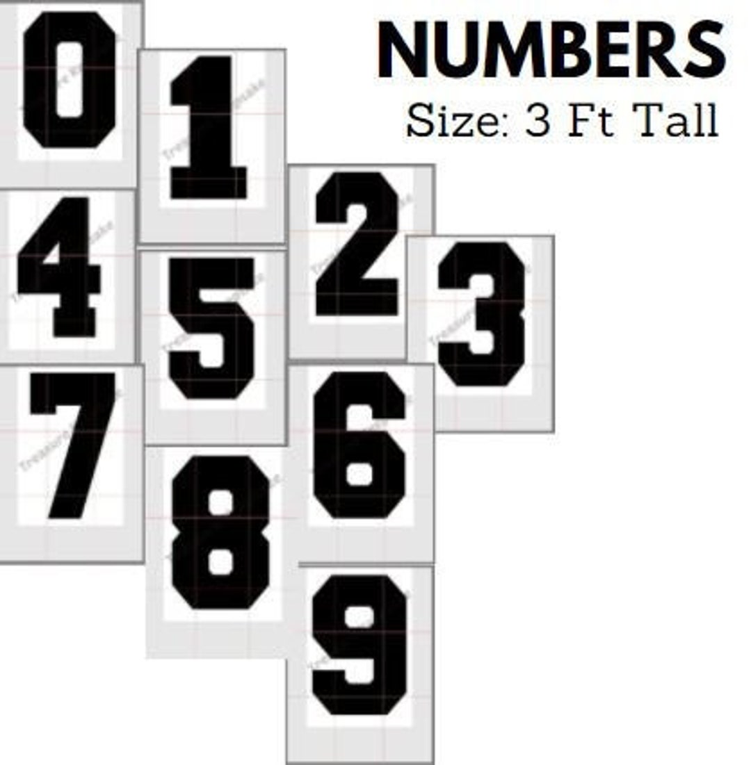 3ft Printable Numbers 0–9 Bundle | Large DIY Birthday & Event Decor ...