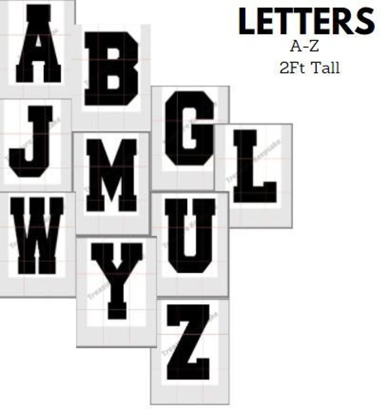 2ft All Letters A-Z Bundle/large Foam Letter Templates/marquee Letter ...