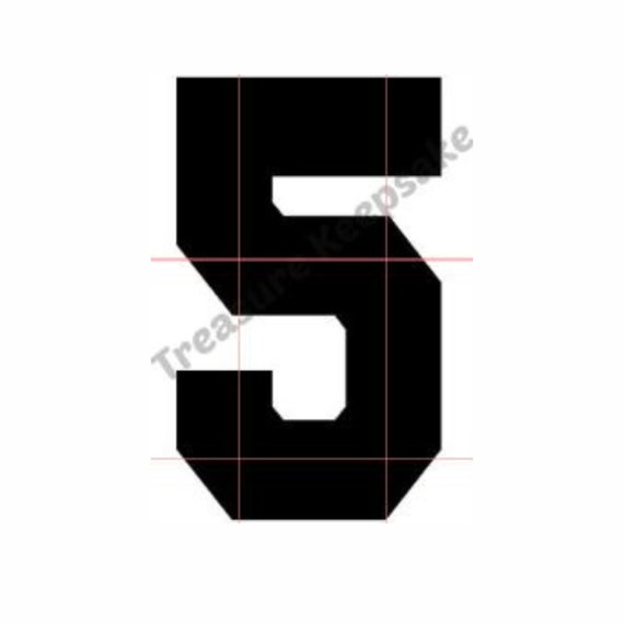 4ft Foam Number 5 Template Digital Download Template PDF - Etsy
