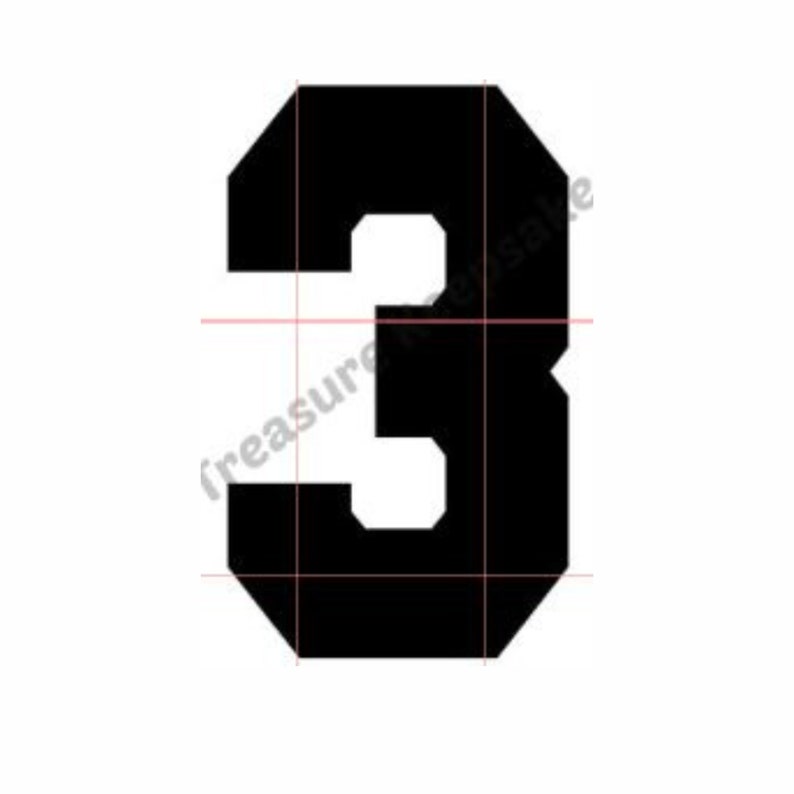 4ft Number 3 Template | Digital Download Template | PDF Files | Instant ...
