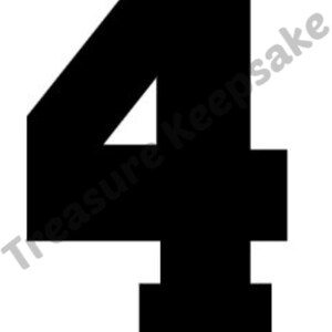 4ft/number 4/digital Download Template/ PDF Files/ Instant Download ...