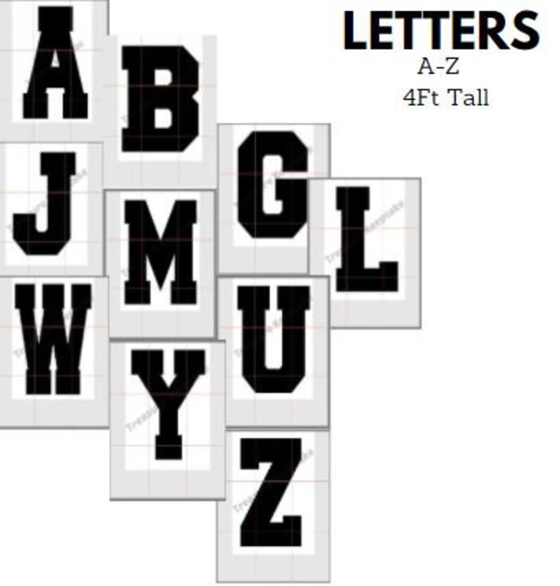 4ft All Letters A Z Bundle large Foam Letter Templates marquee Etsy