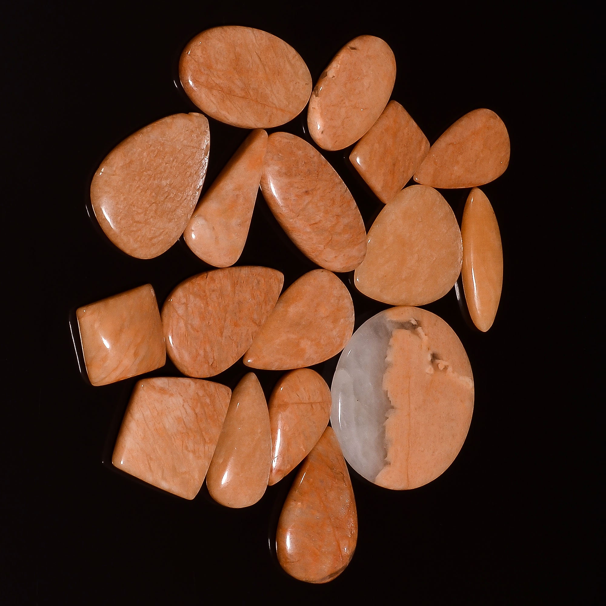 Top Grade 100 % Natural Peach Amazonite Loose Lot Shape Loose Gemstone ...