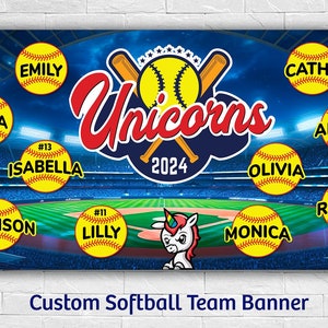 Softball Team Banner | T-ball Team Banner | Little League Team Banner ...