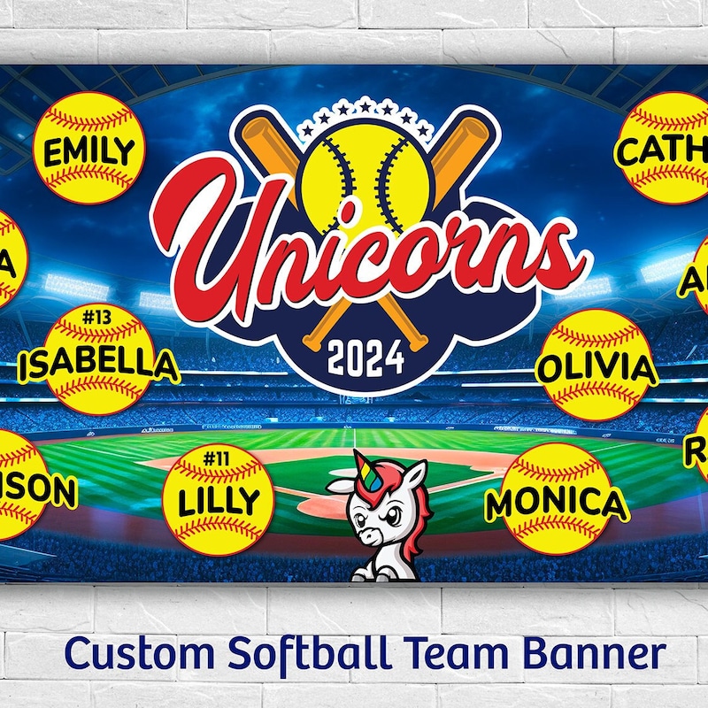 Softball Banner - Etsy