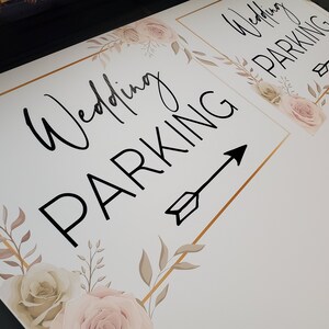 Wedding Parking | Wedding Directional Sign | Custom Wedding Yard Sign ...