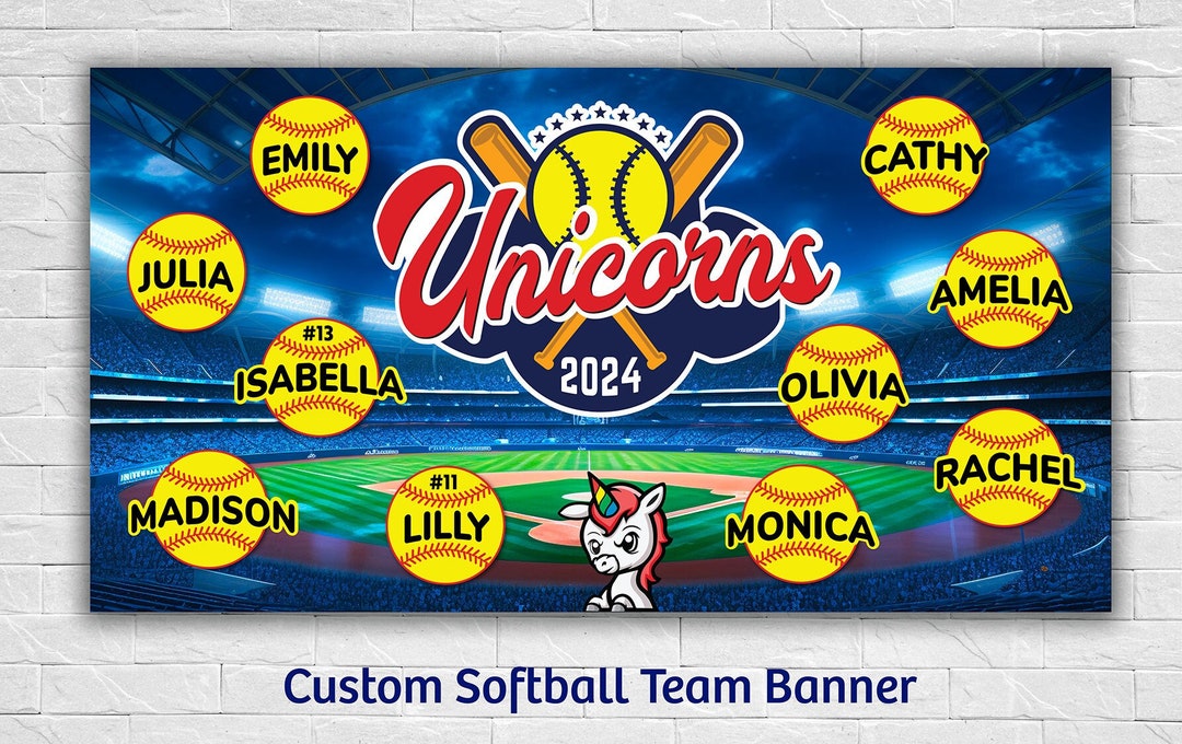 Softball Team Banner | T-ball Team Banner | Little League Team Banner ...