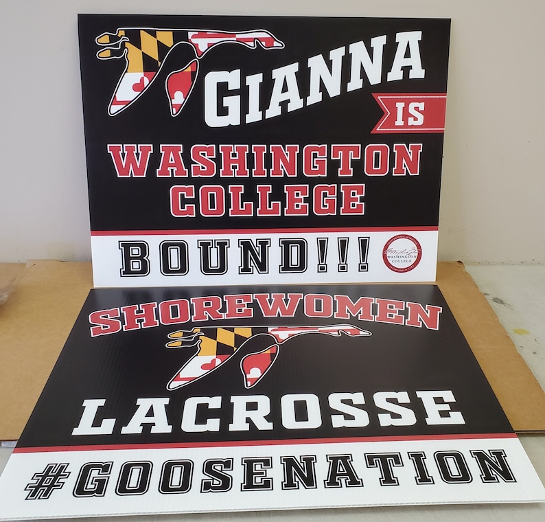 Custom College Bound Yard Sign, College Logo Sign, College Bound Yard ...