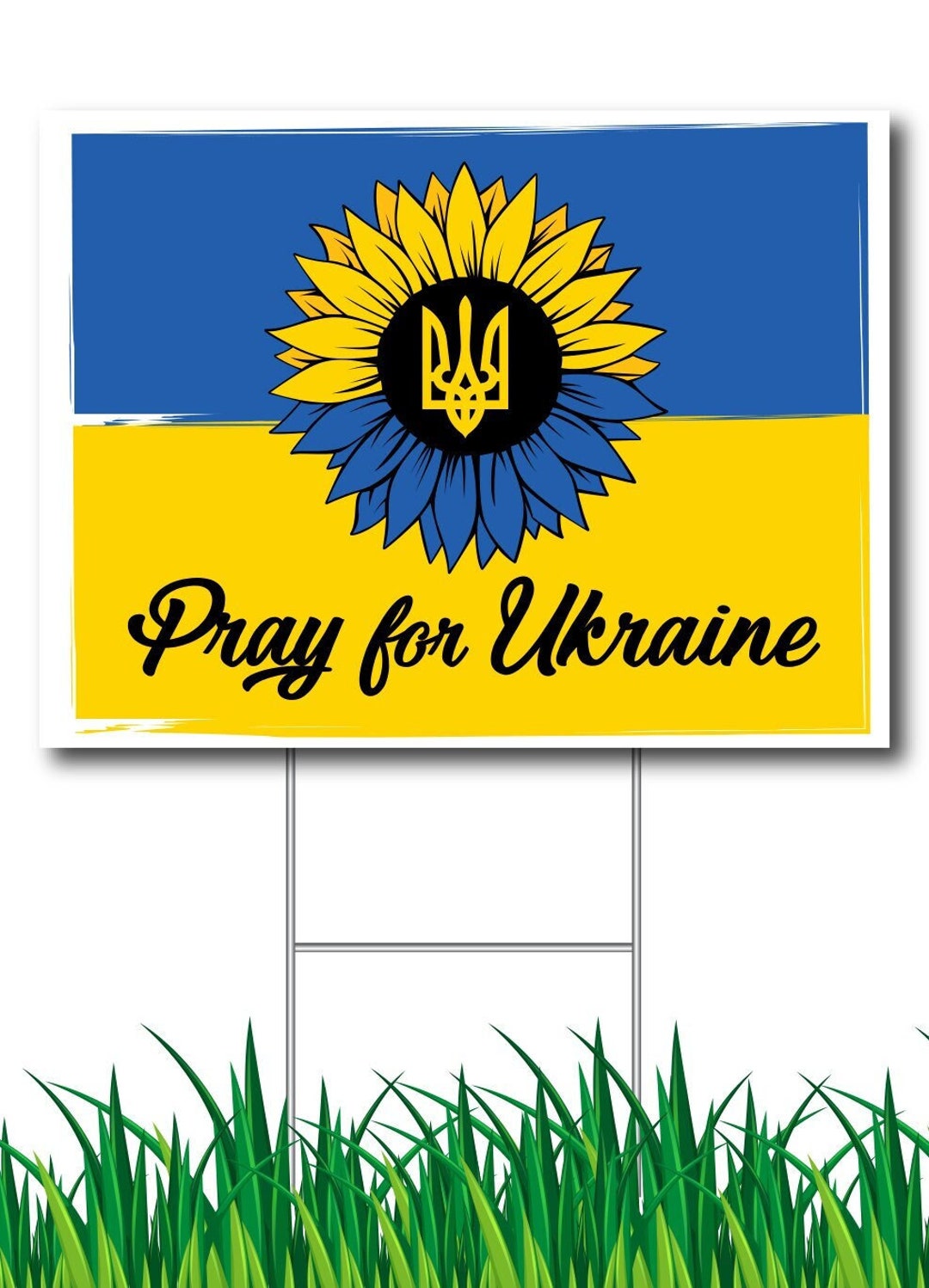 Pray for Ukraine Yard Sign, Support Ukraine Sign 24" X 18" - Etsy
