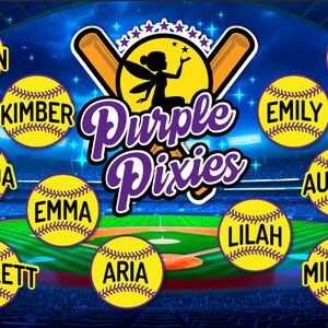 Softball Team Banner | T-ball Team Banner | Little League Team Banner ...