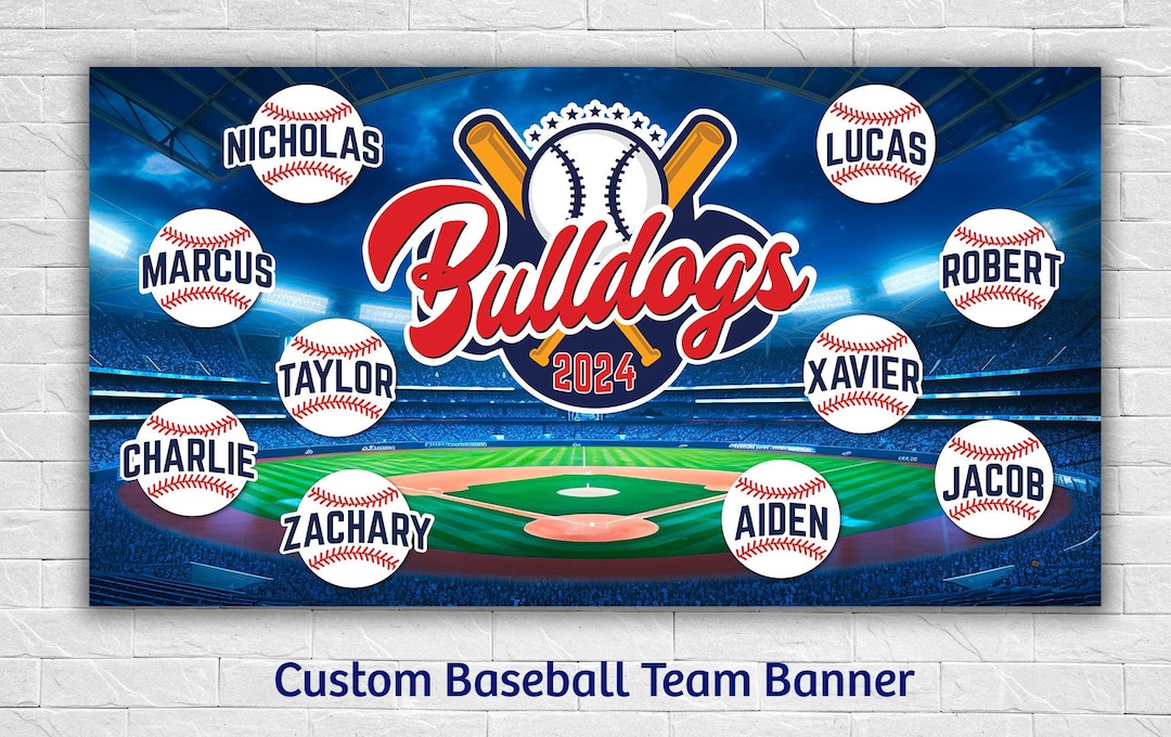 Baseball Team Banner | T-ball Team Banner | Little League Team Banner ...