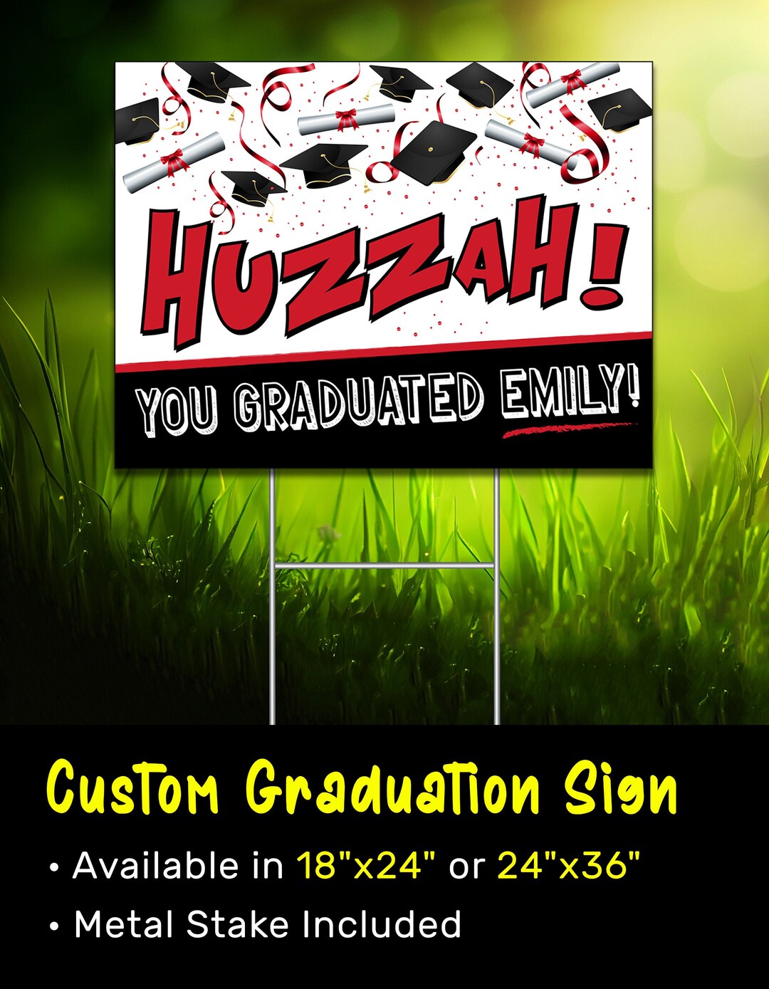 Graduation Lawn Sign, Custom Graduation Yard Sign, Personalized ...