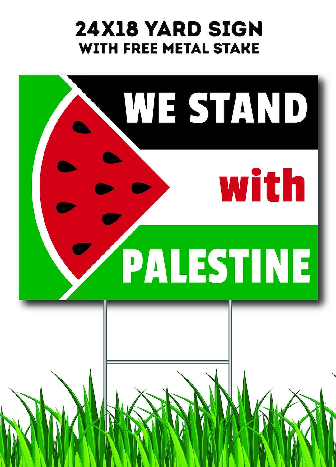 We Stand With Palestine Sign | Pro Palestine Yard Sign, Freedom for ...