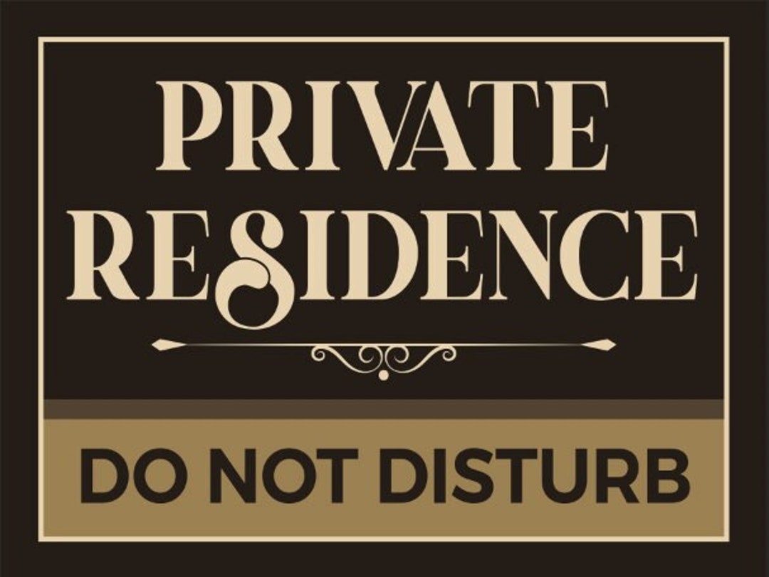 Private Residence Sign With Metal Stake, 24x18 Custom Yard Sign - Etsy