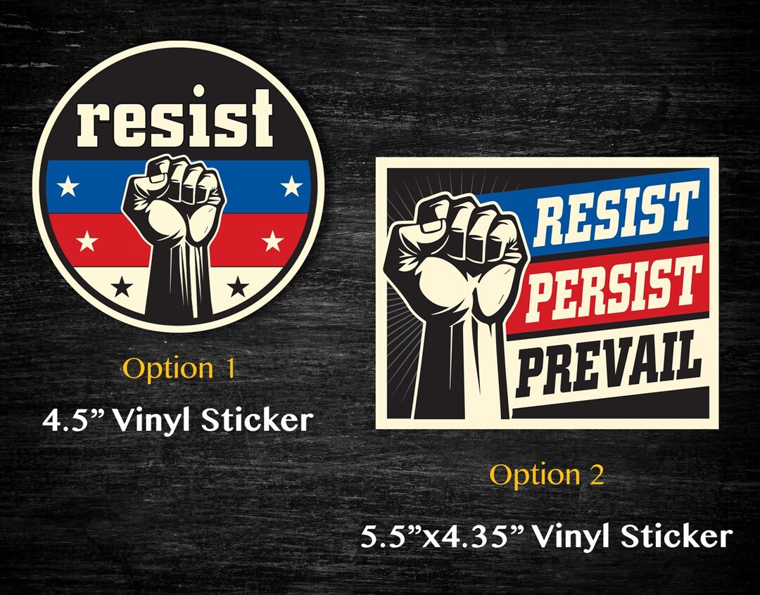 Resistance Sticker | Resist Persist Repeat Sticker | Anti Fascism Anti ...