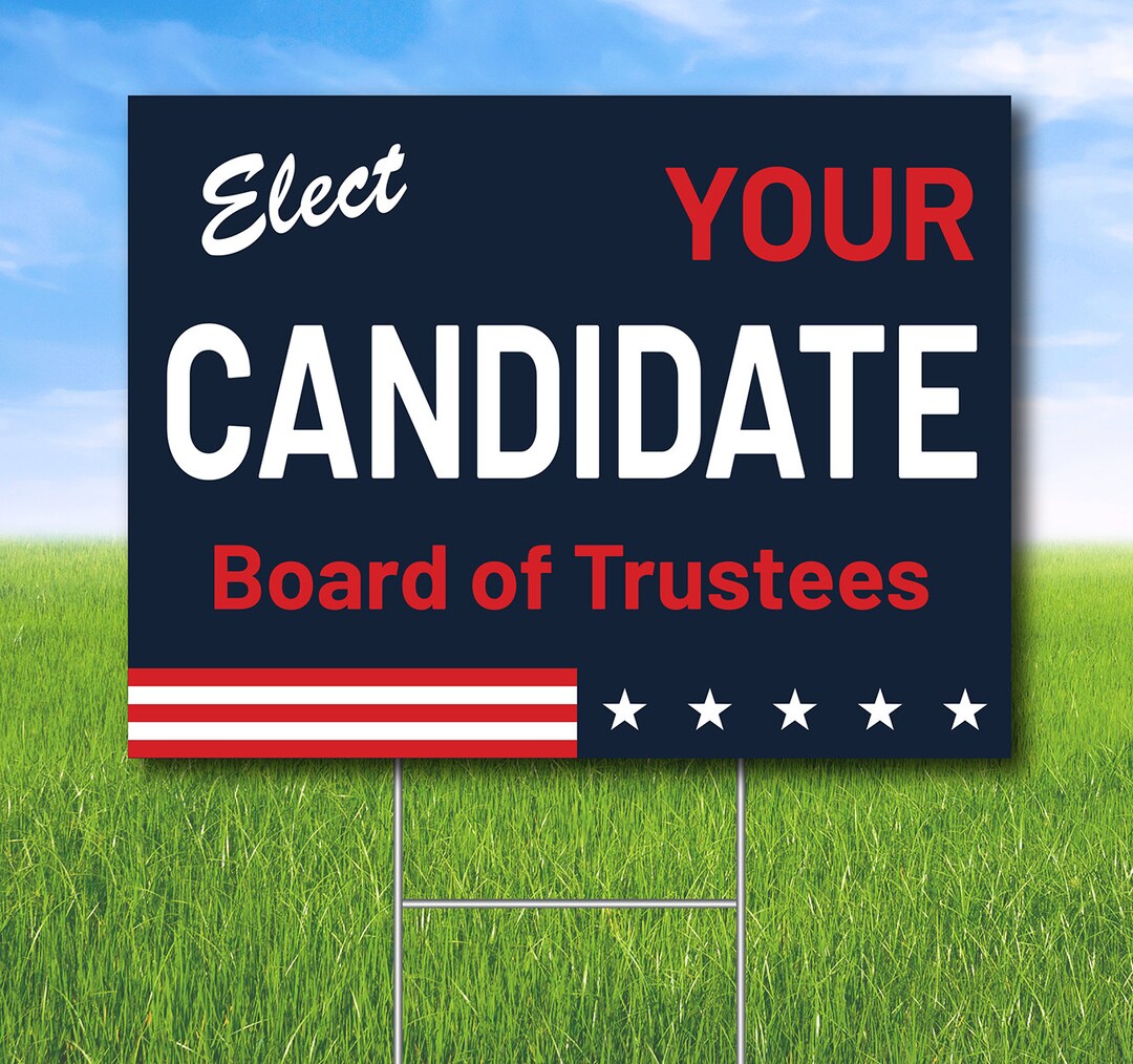 Custom Political Sign, Election Signs, Personalized Yard Sign, 24" X 18 ...