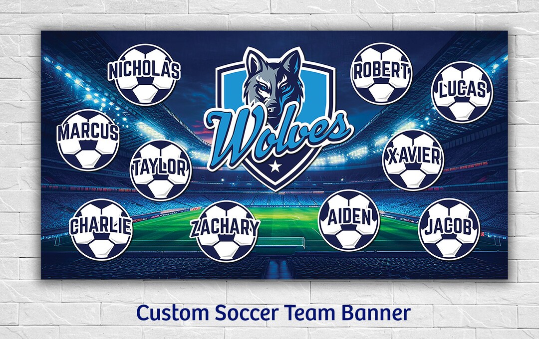 Soccer Team Banner | Soccer Banner | Custom Soccer Banner - Etsy