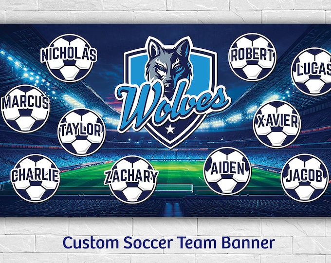 Soccer Team Banner | Soccer Banner | Custom Soccer Banner - Etsy
