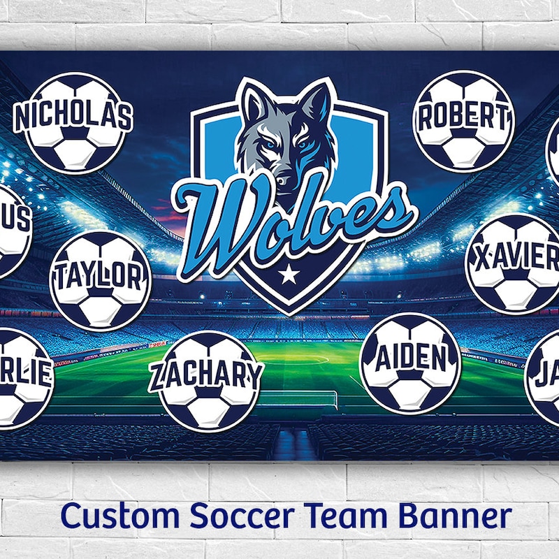 Soccer Varsity Banner - Etsy