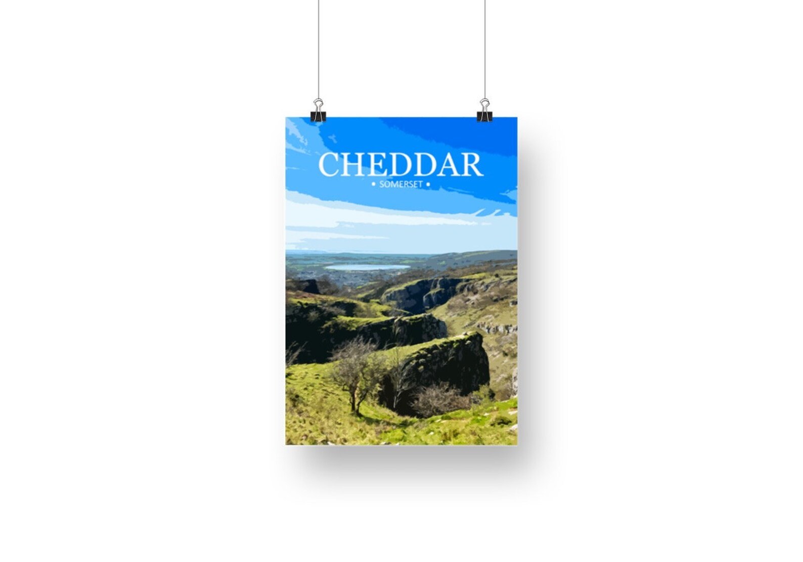 Cheddar Gorge Poster Cheddar Poster Somerset Art Print - Etsy