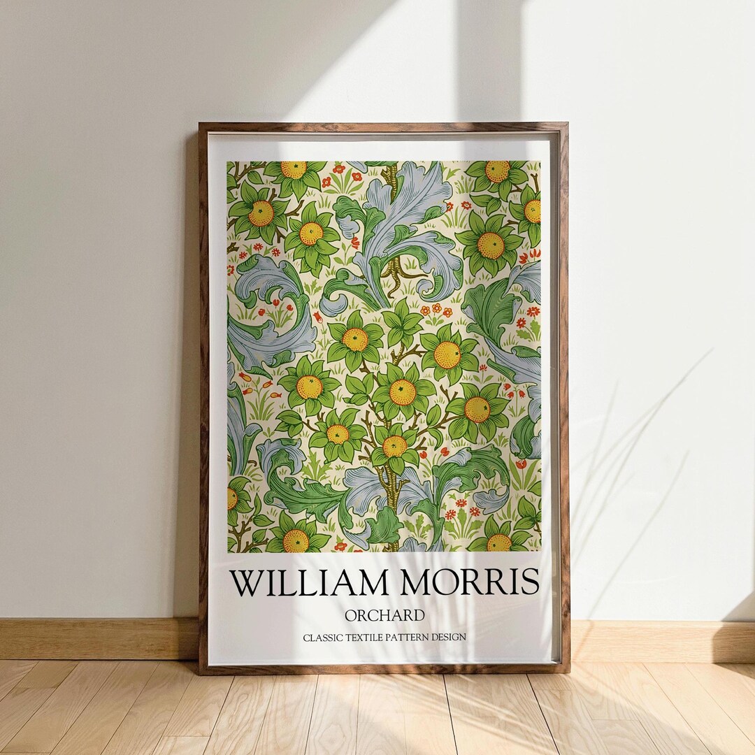 William Morris Orchard Textile Pattern Print, Vintage Poster - Floral ...