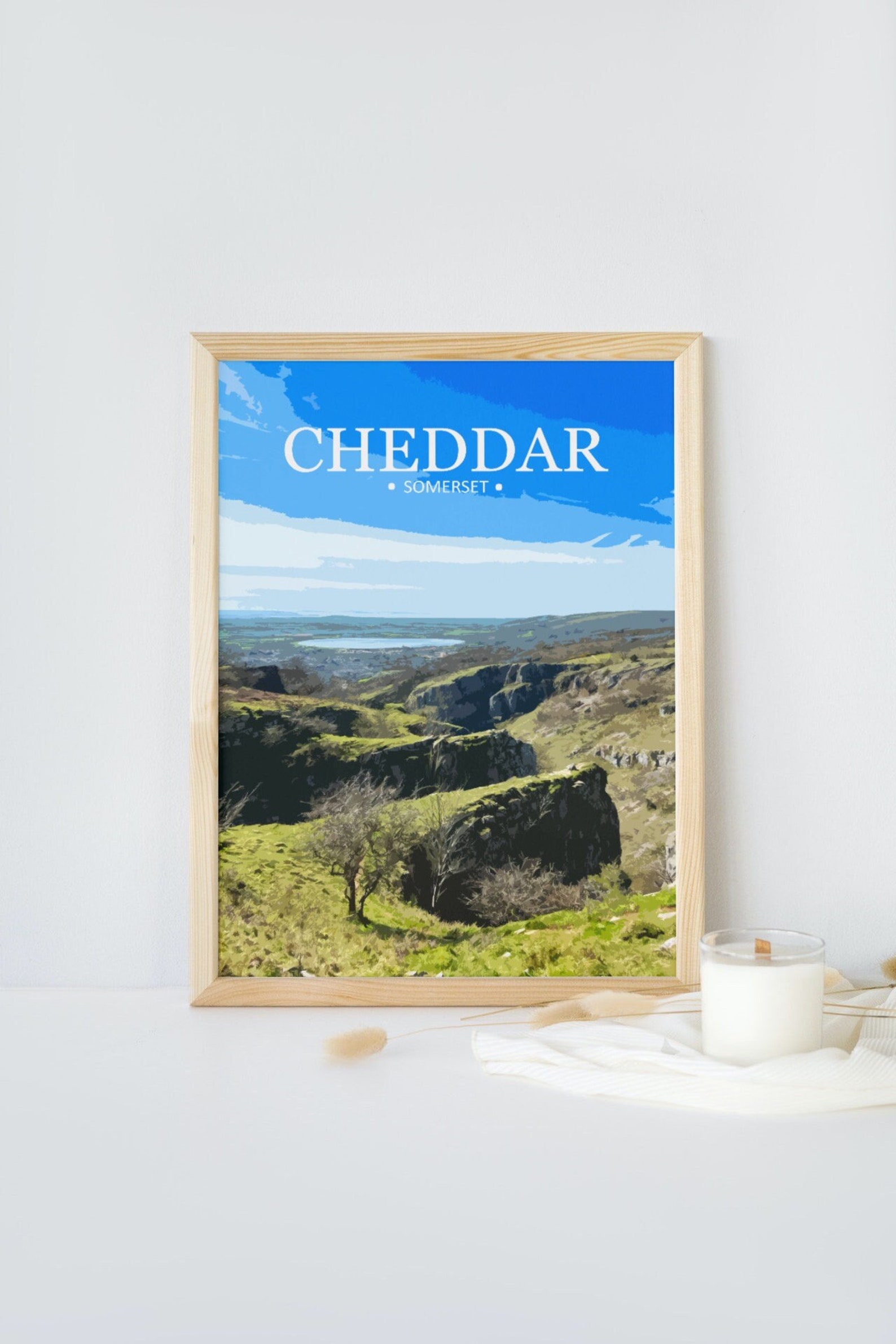 Cheddar Gorge Poster Cheddar Poster Somerset Art Print - Etsy