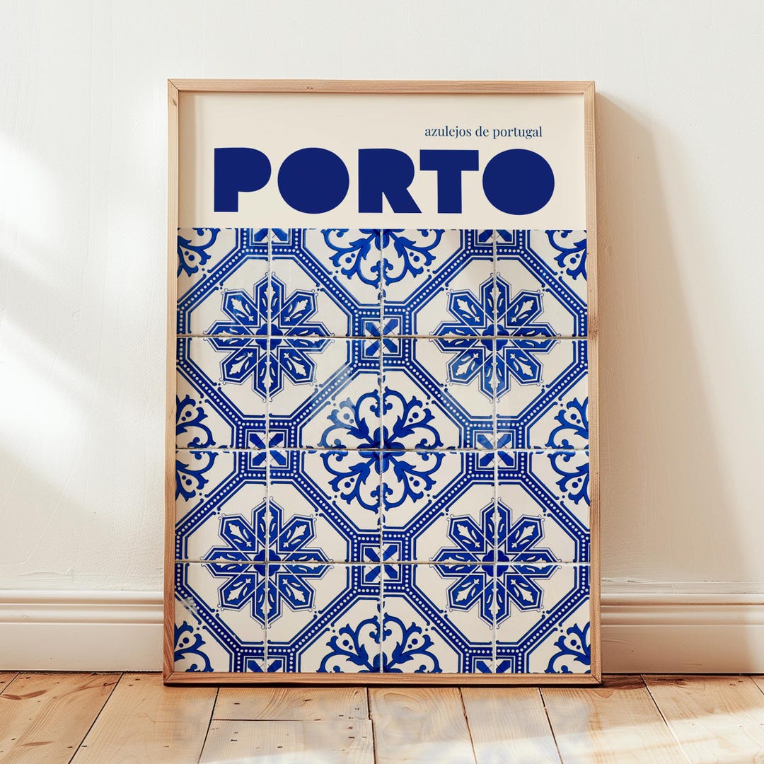 Porto Portugal Tile Art Print: Colourful Azulejos Travel Photography - Etsy