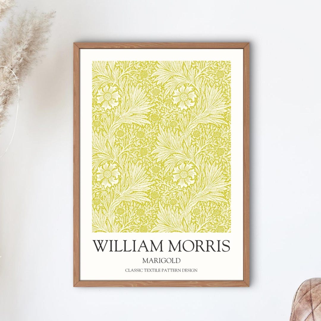 William Morris Marigold in Chartreuse, William Morris Wall Art, Vintage ...
