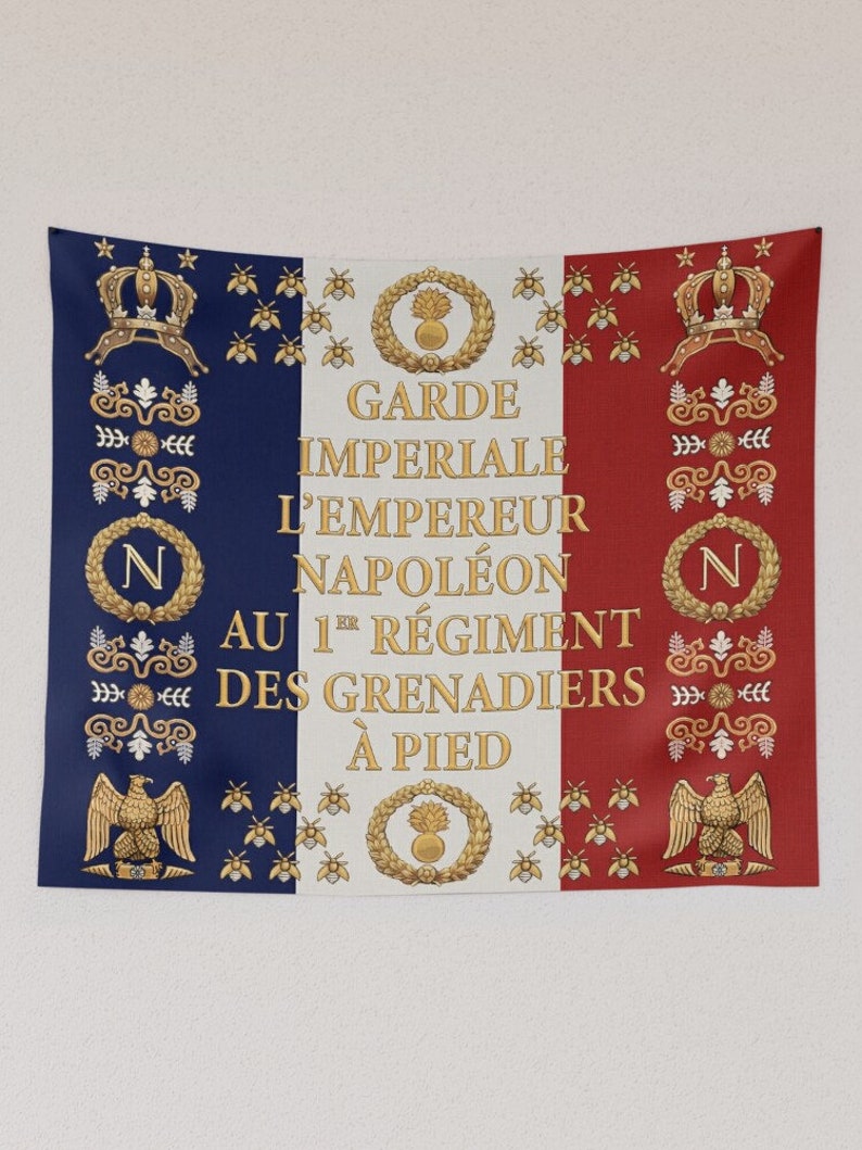 Napoleonic French 1er Garde Imperiale Flag Tapestry, Napoleonic ...