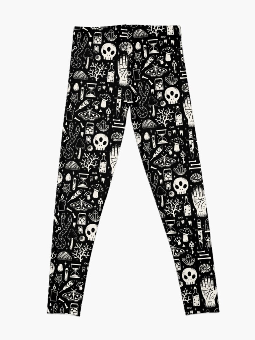 Curiosities Bone Black Leggings, Cabinet of Curiosities Leggings ...