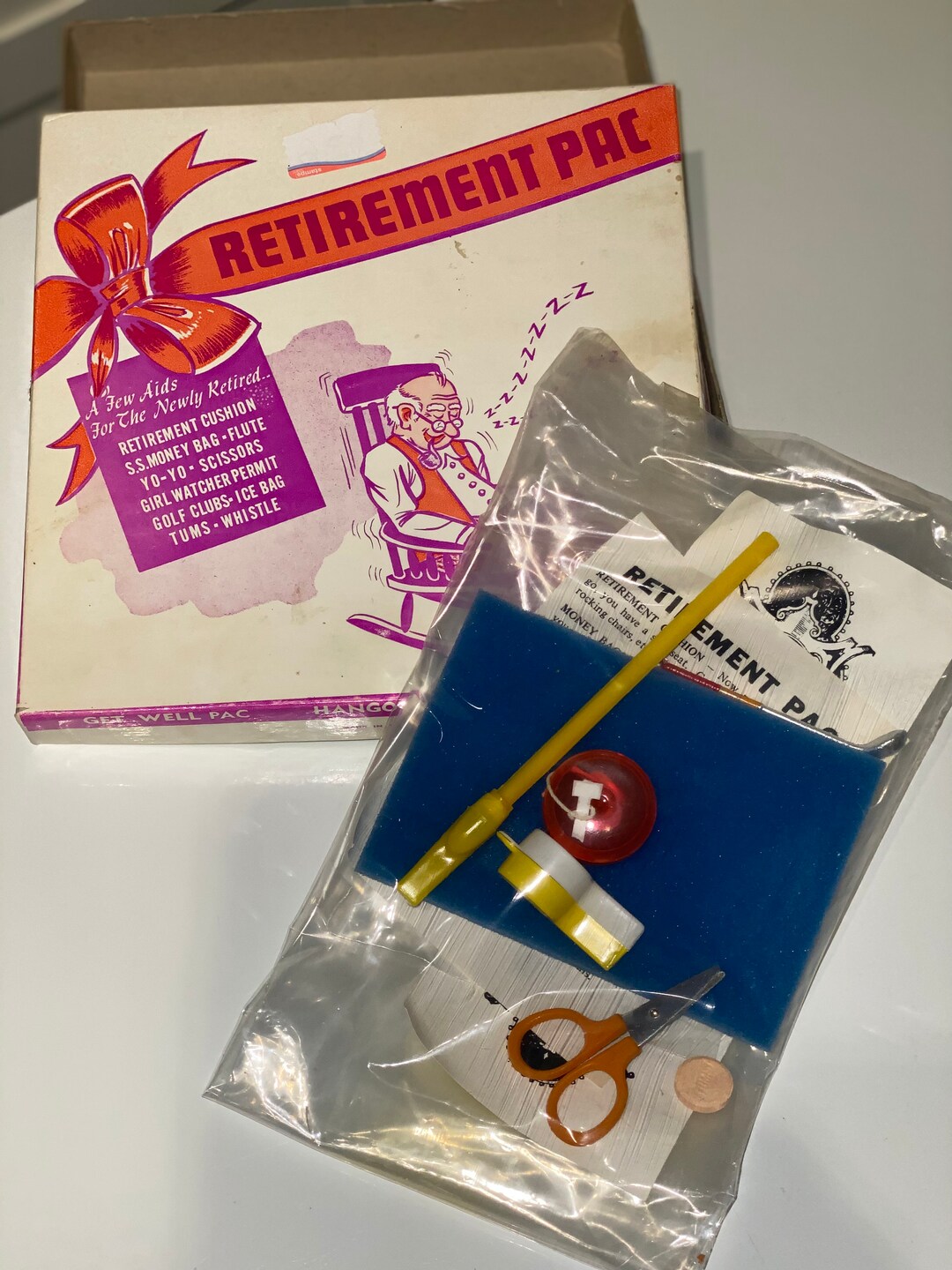 Vintage 70s Gag Gift RETIREMENT PACK Retired Party Package Supply Pack NEW in Box - Etsy
