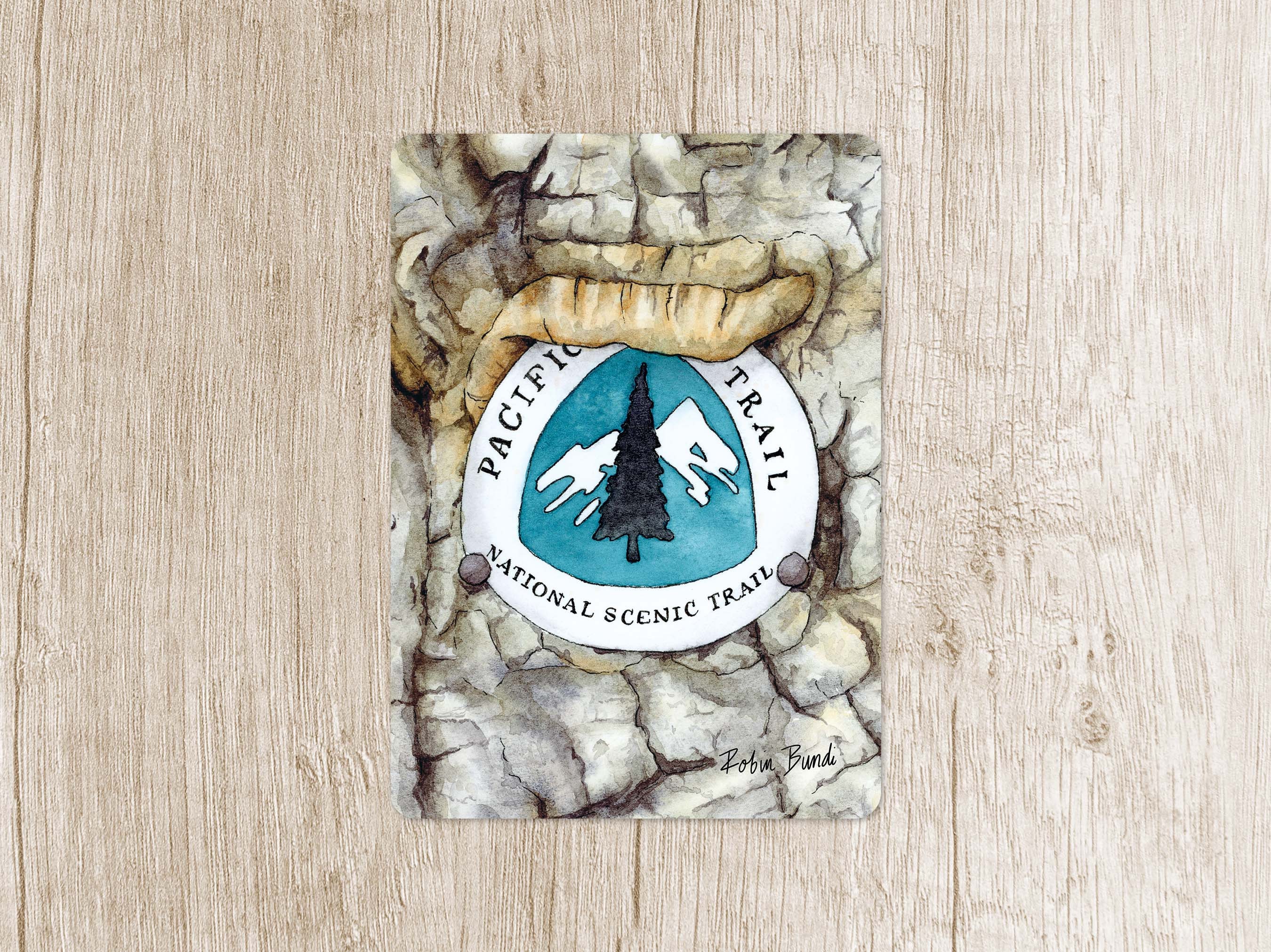 PCT Trail Waterproof Sticker. Long Distance Thru Hiker Art. Outdoor ...