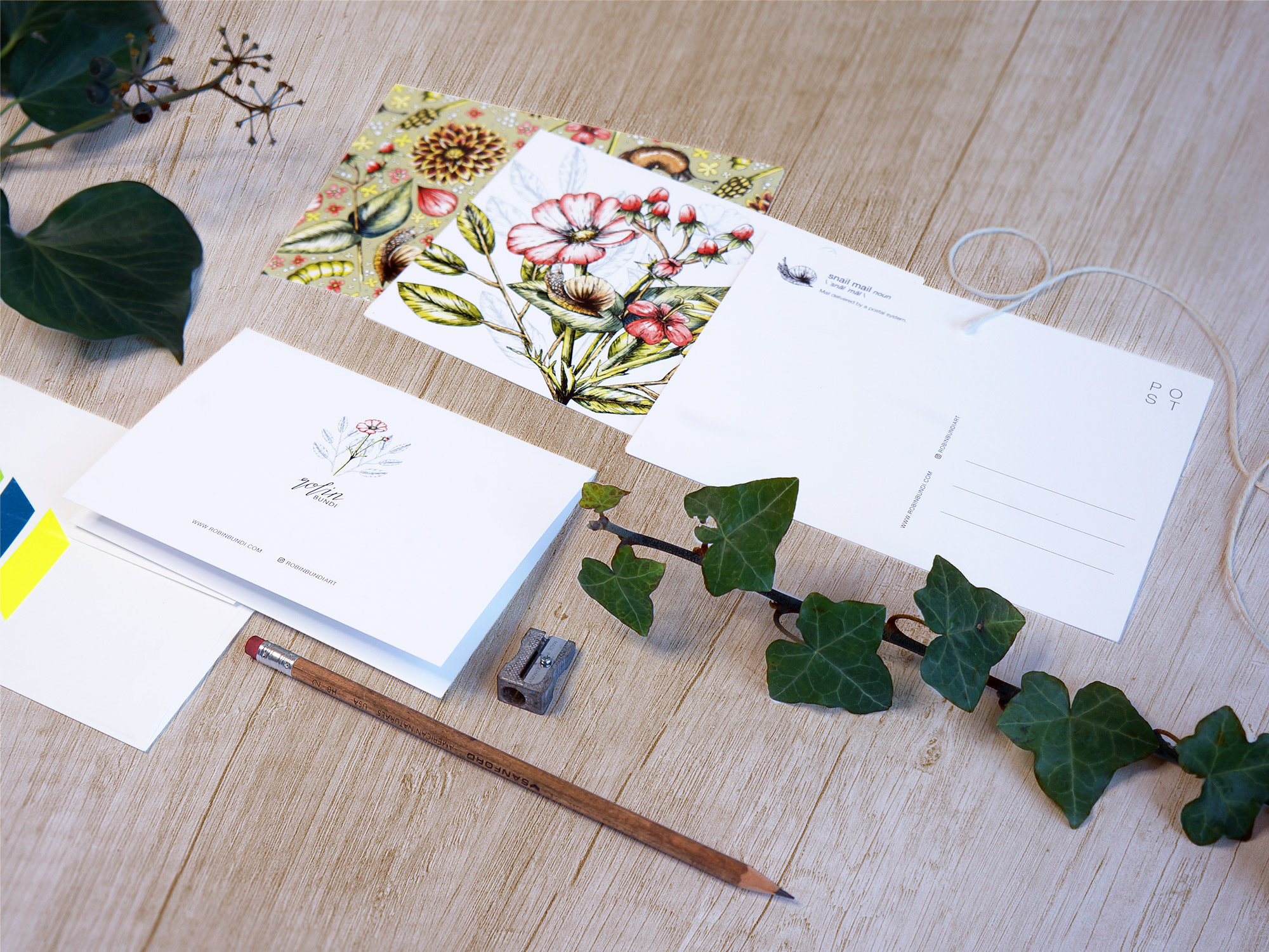 Snail Mail Pen Pal Kit. Cute Insect, Flower Postcard Pack. Garden Snail ...