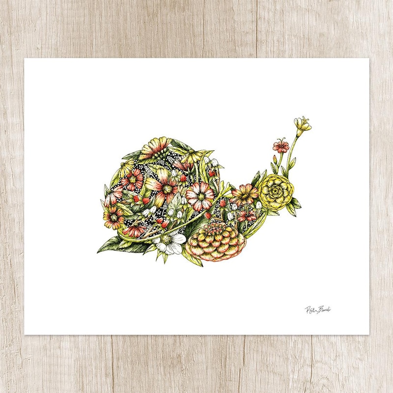 Snail Art Print - Etsy