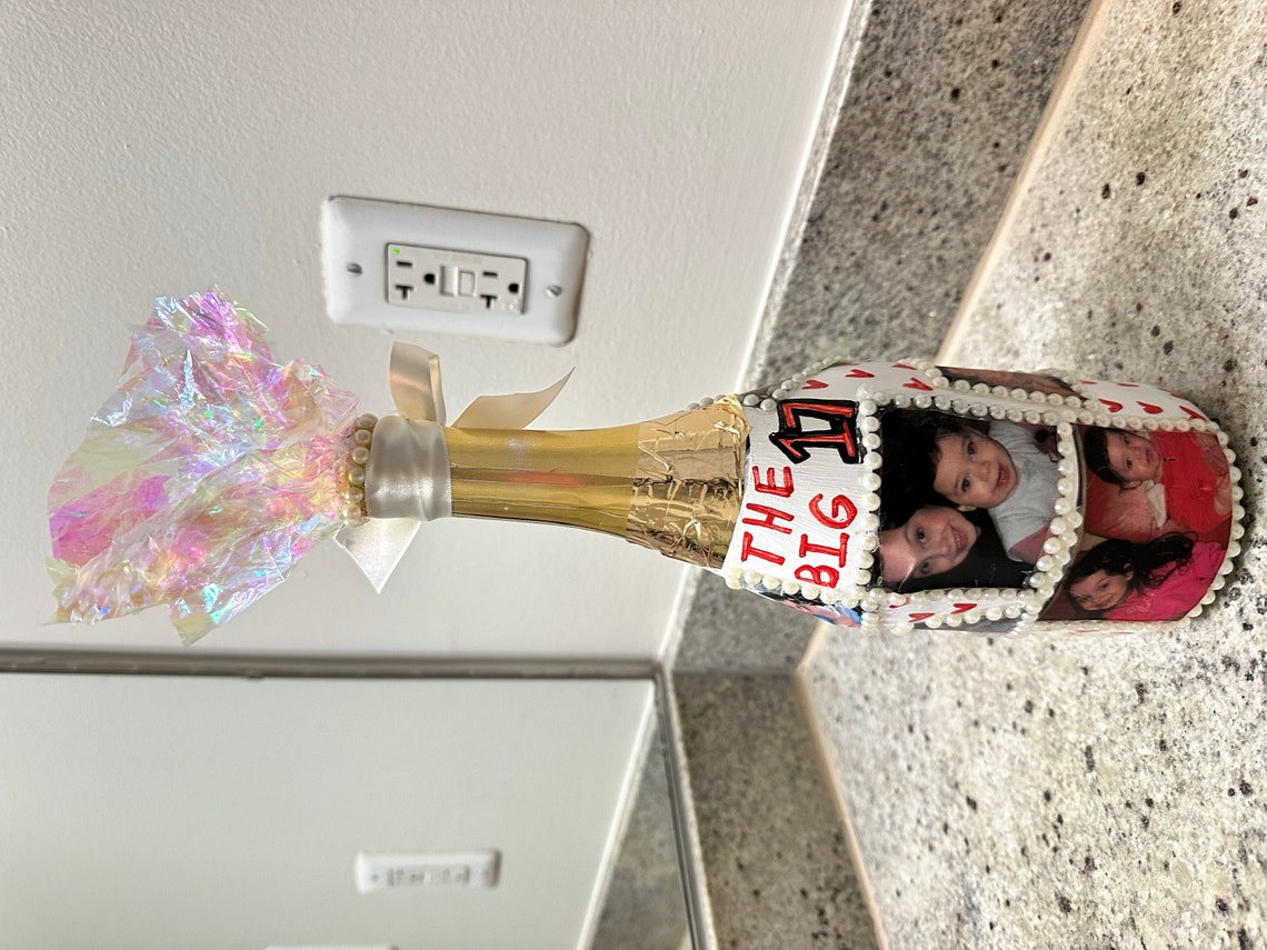 Photo Collage Custom Bling Bottle - Etsy