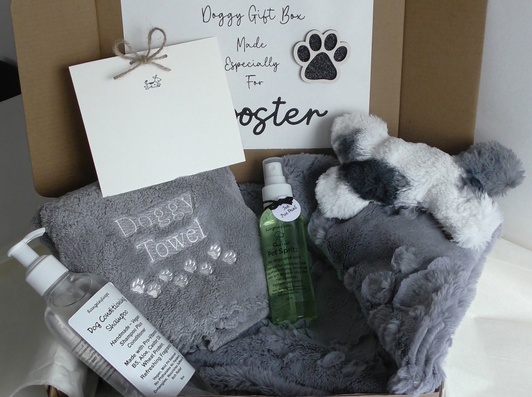Personalized Doggy Comfort Gift Box Dog Calming Gift Box Get Well Soon ...