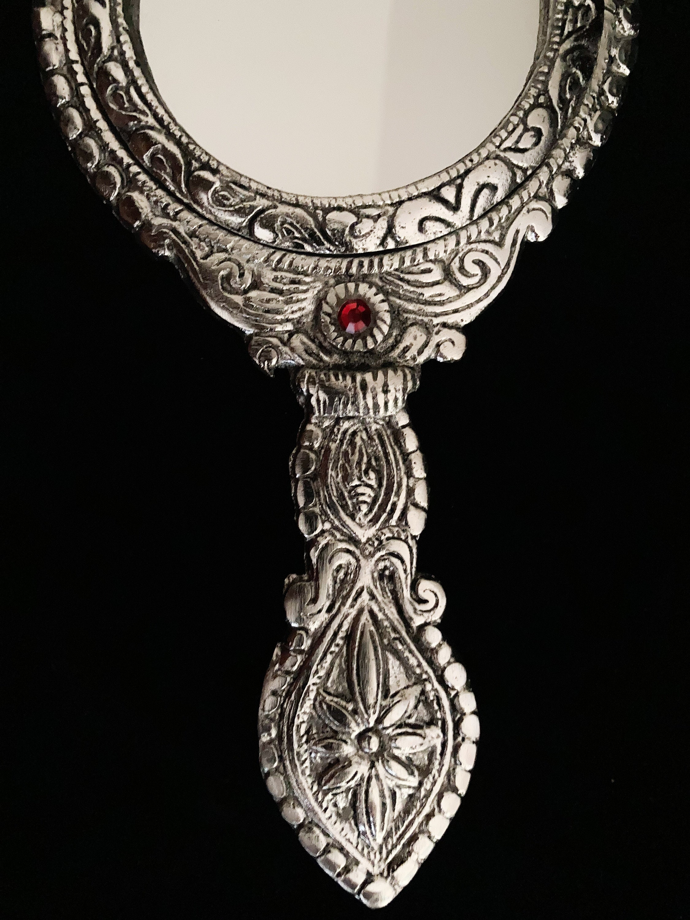 Vintage Ornate Handheld Mirror Set – Gold & Silver Antique Vanity ...