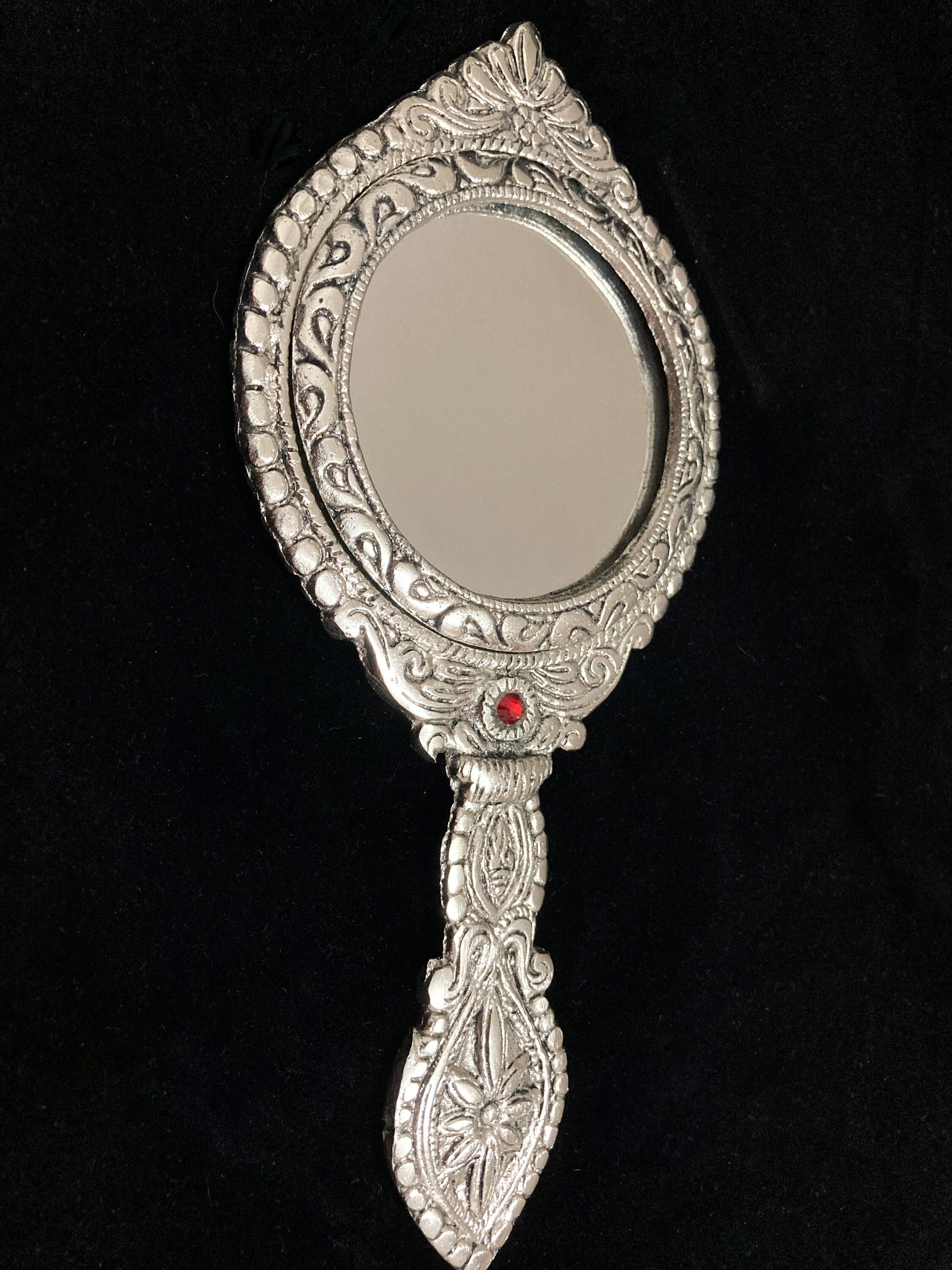 Vintage Ornate Handheld Mirror Set – Gold & Silver Antique Vanity ...