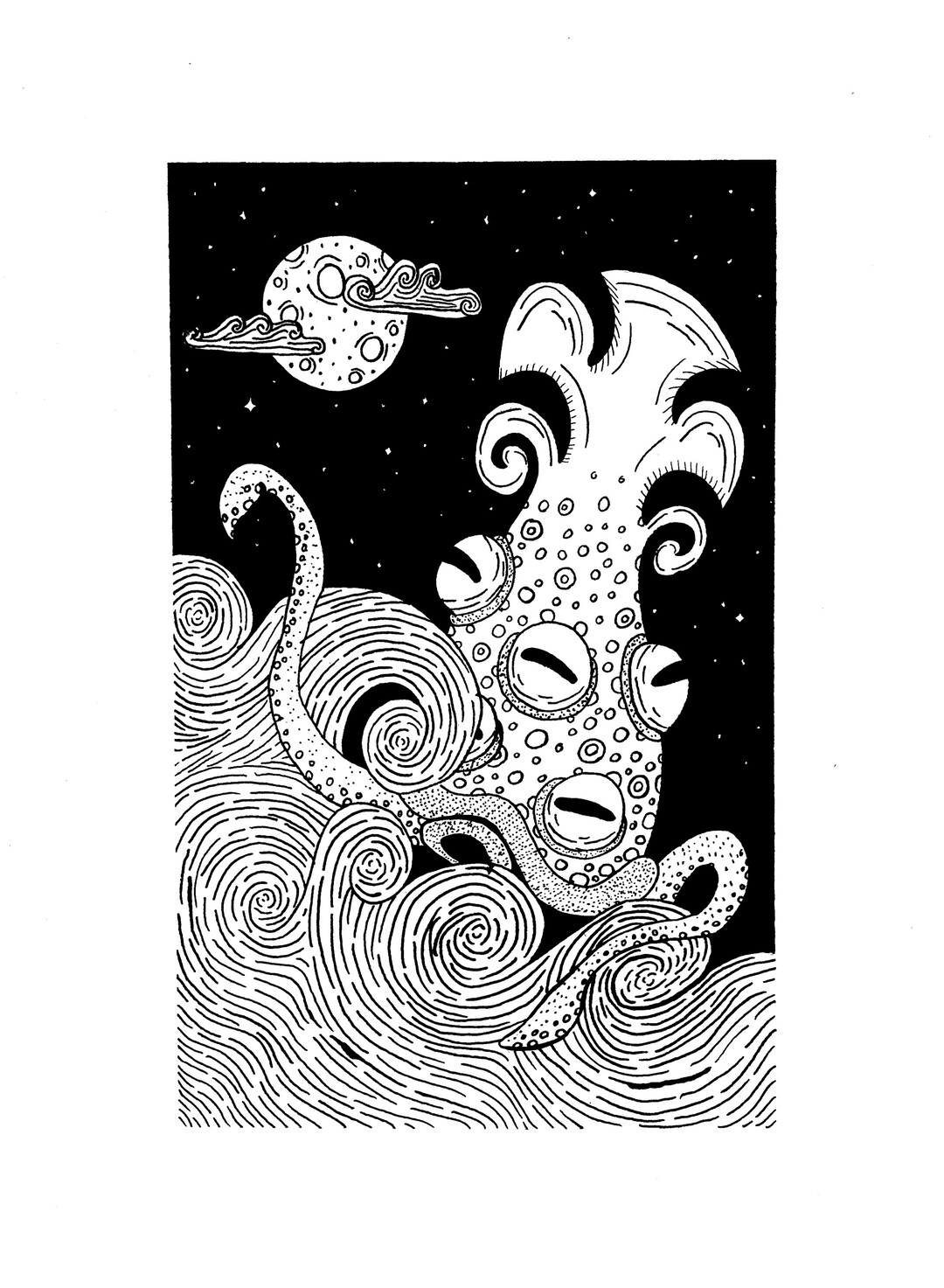 Big Octo Legend of Zelda Wind Waker Print Ink on Paper - Etsy