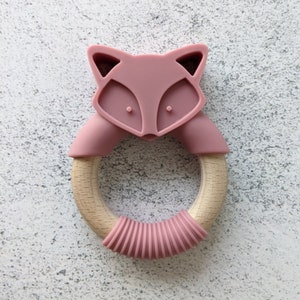 Personalized Baby Teether, Engraved Teether, Food Grade Silicone Fox ...