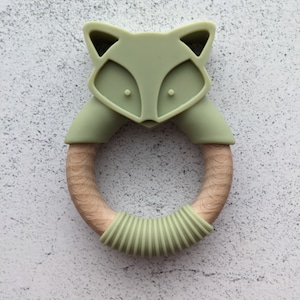Personalized Baby Teether, Engraved Teether, Food Grade Silicone Fox ...