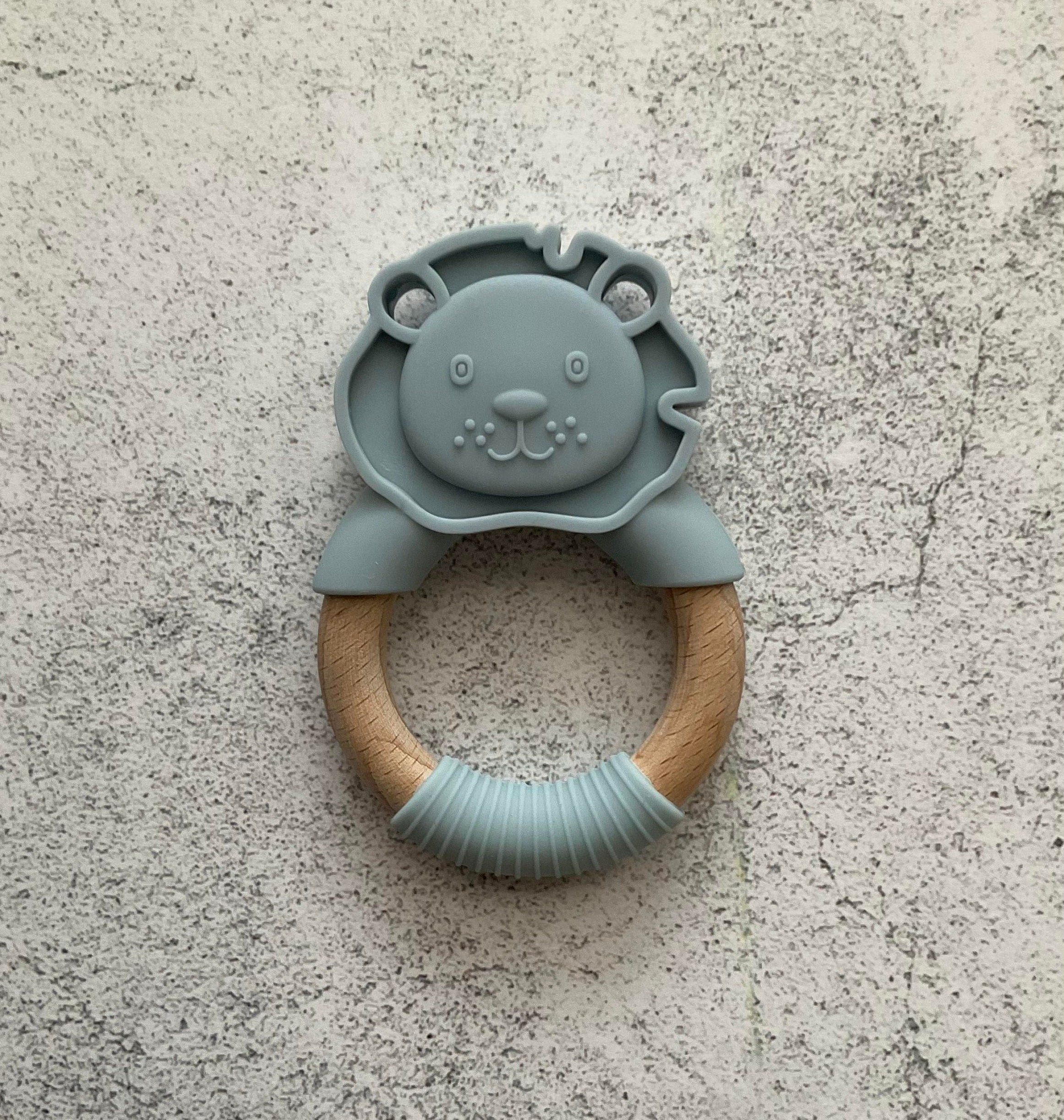 Personalized Baby Teether, Engraved Teether, Food Grade Silicone Lion ...